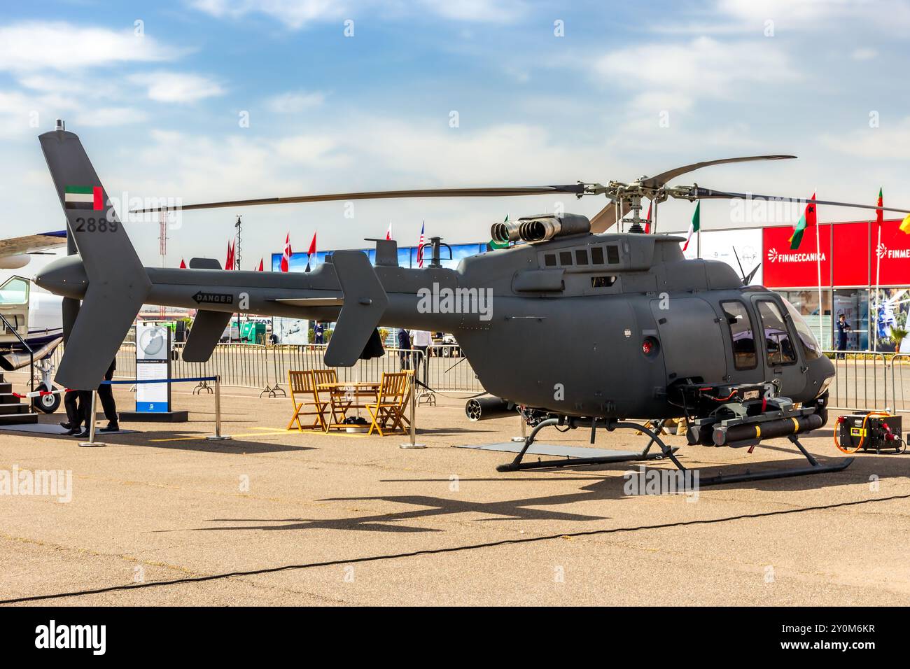 United Arab Emirates Air Force Bell 407 attack helicopter on display at ...