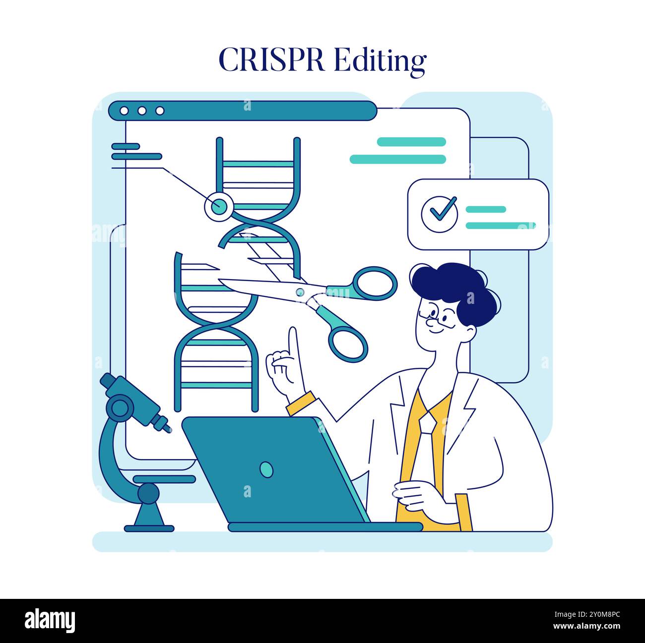 Biotechnology concept. A scientist engages in CRISPR gene editing with ... Biotechnology concept. A scientist engages in CRISPR gene editing with ...