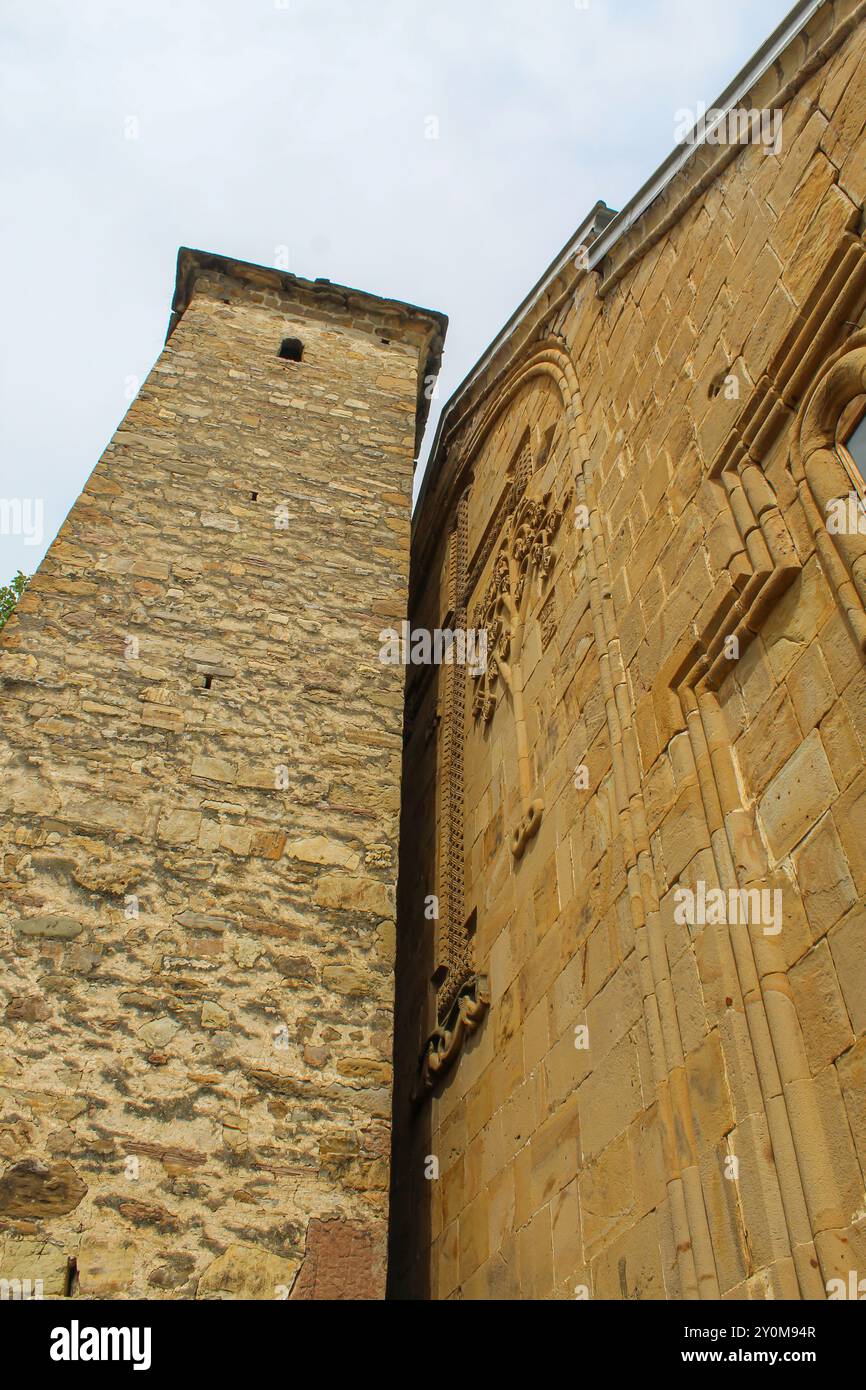 Tiled roof of the cross-domed church of the Saviour built of river ...