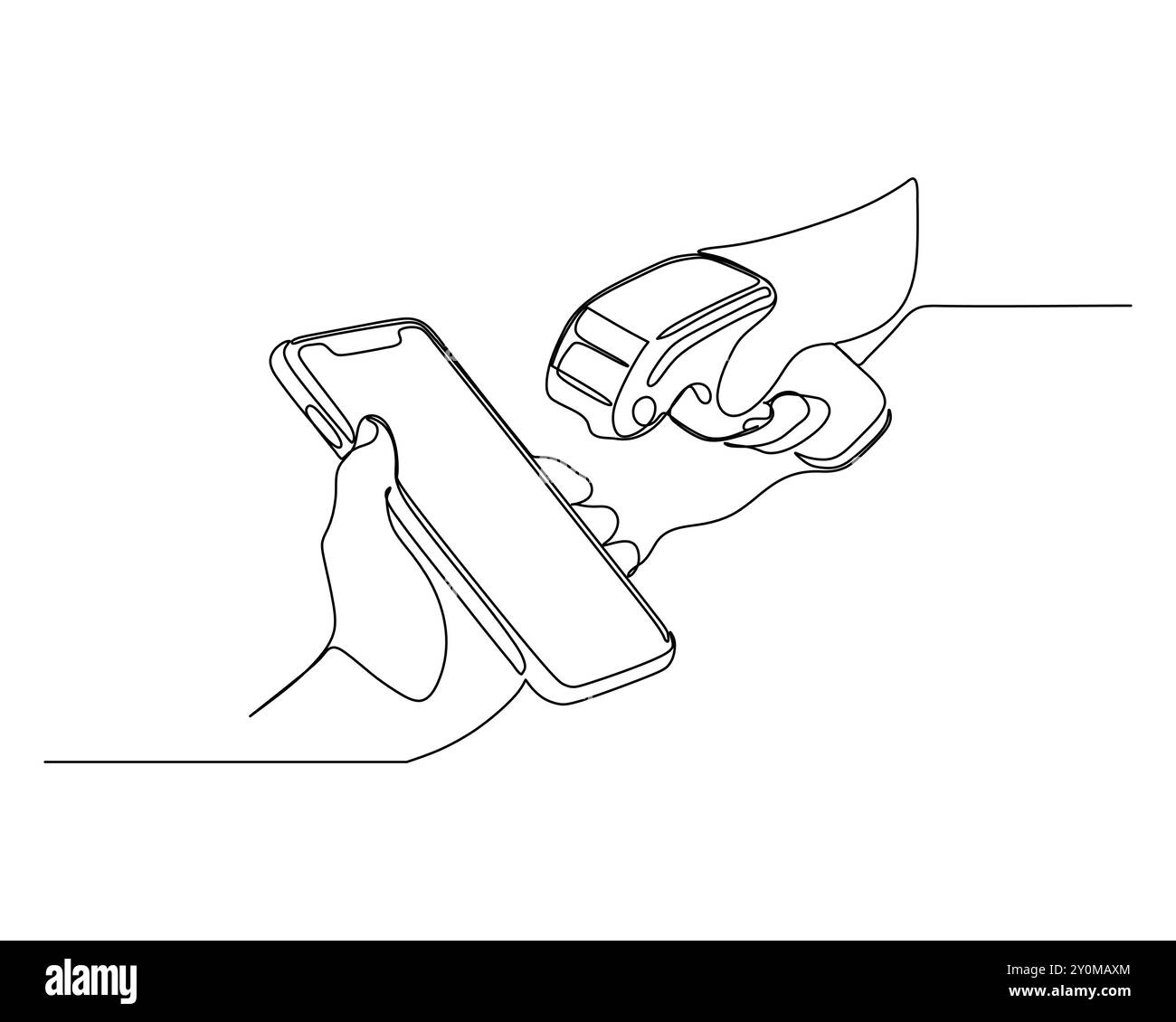 Contactless qr technology Stock Vector Images - Alamy