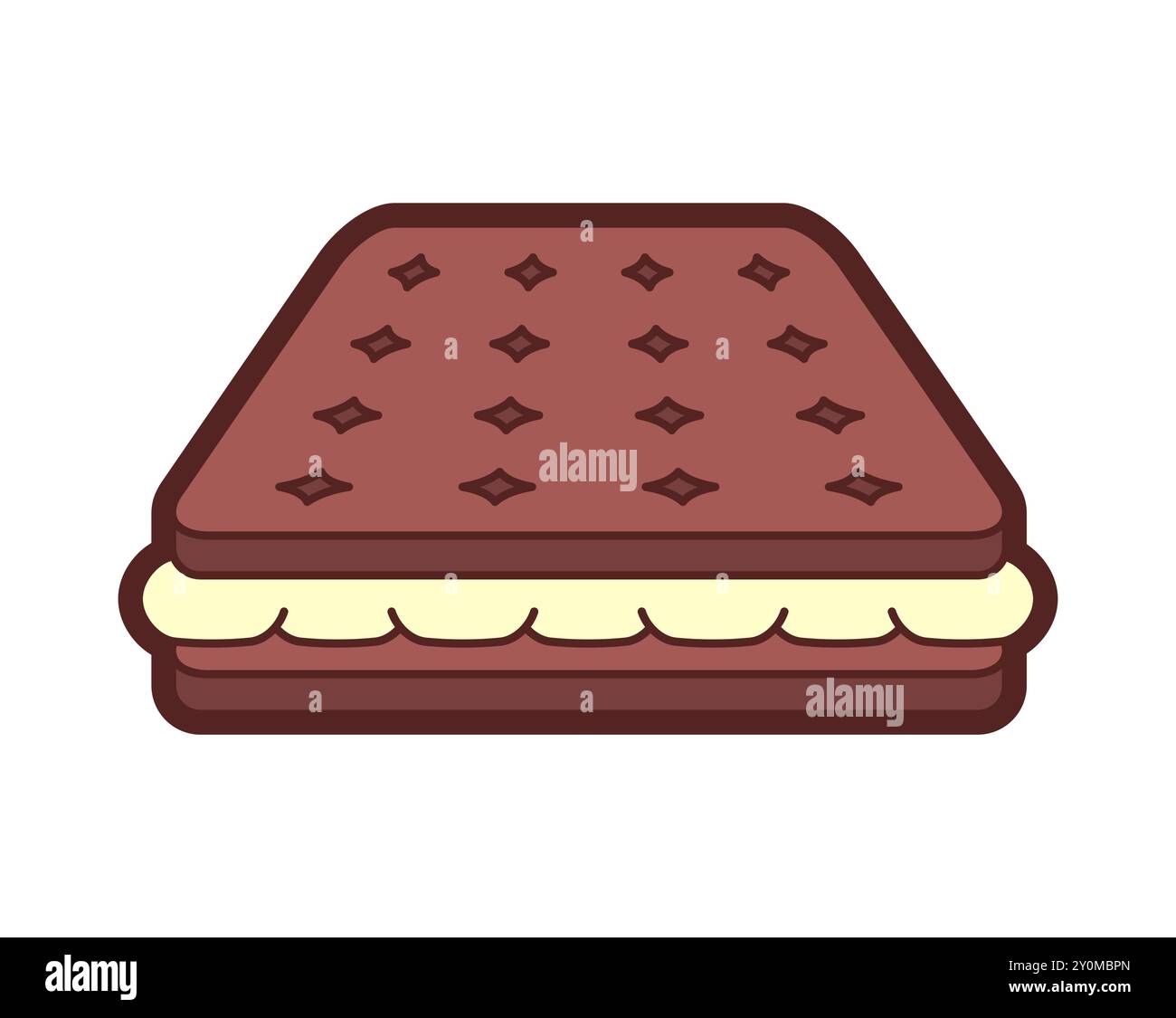 Oatmeal cream cookie Stock Vector Images - Alamy