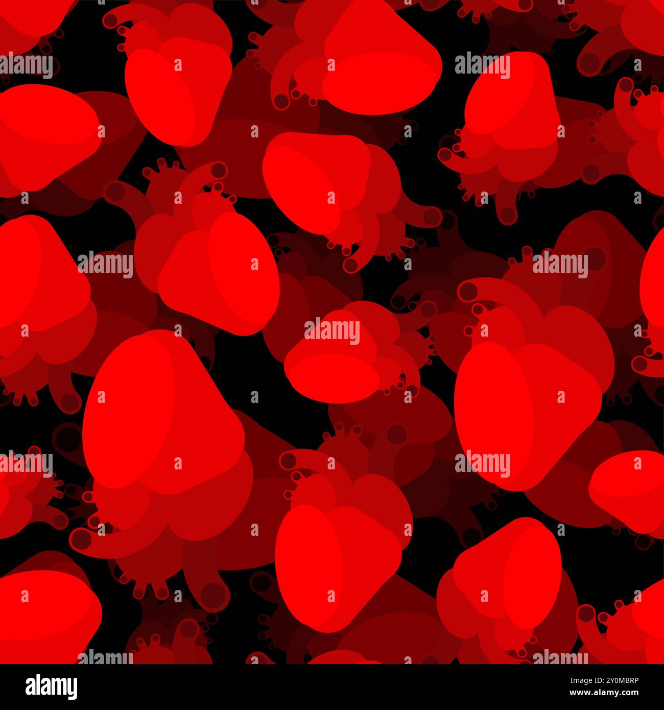 Anatomical heart pattern seamless. heart background Stock Vector Image ...