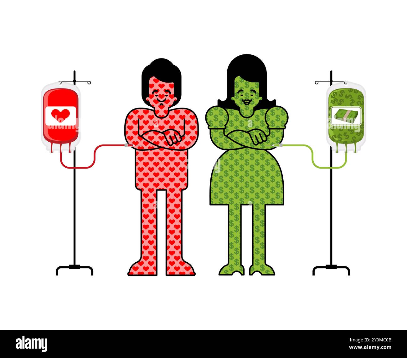 Transfusion of love. Falling in love with a blood transfusion machine ...