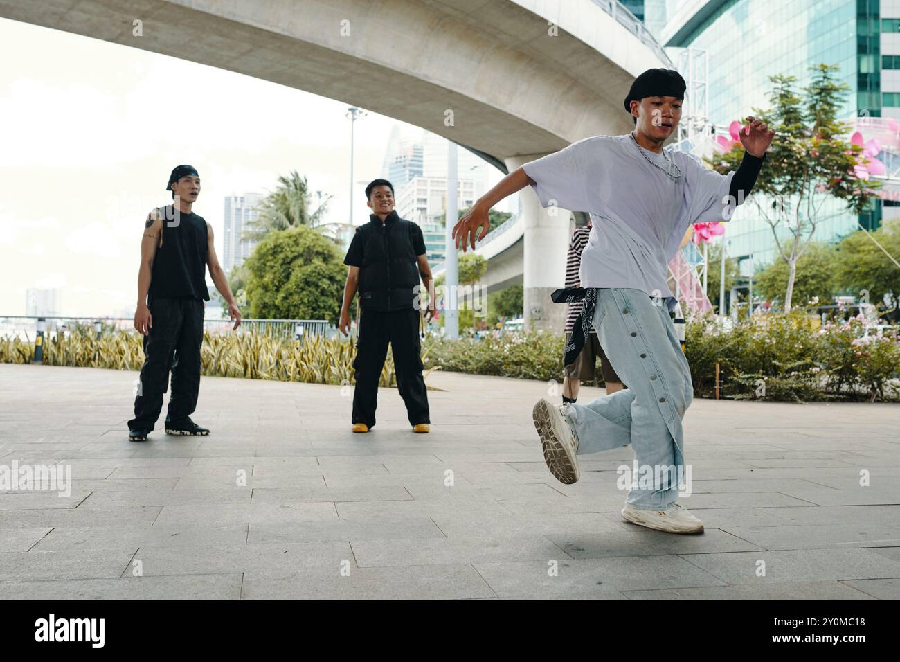 Practicing Street Dance Moves in Urban Setting Stock Photo - Alamy