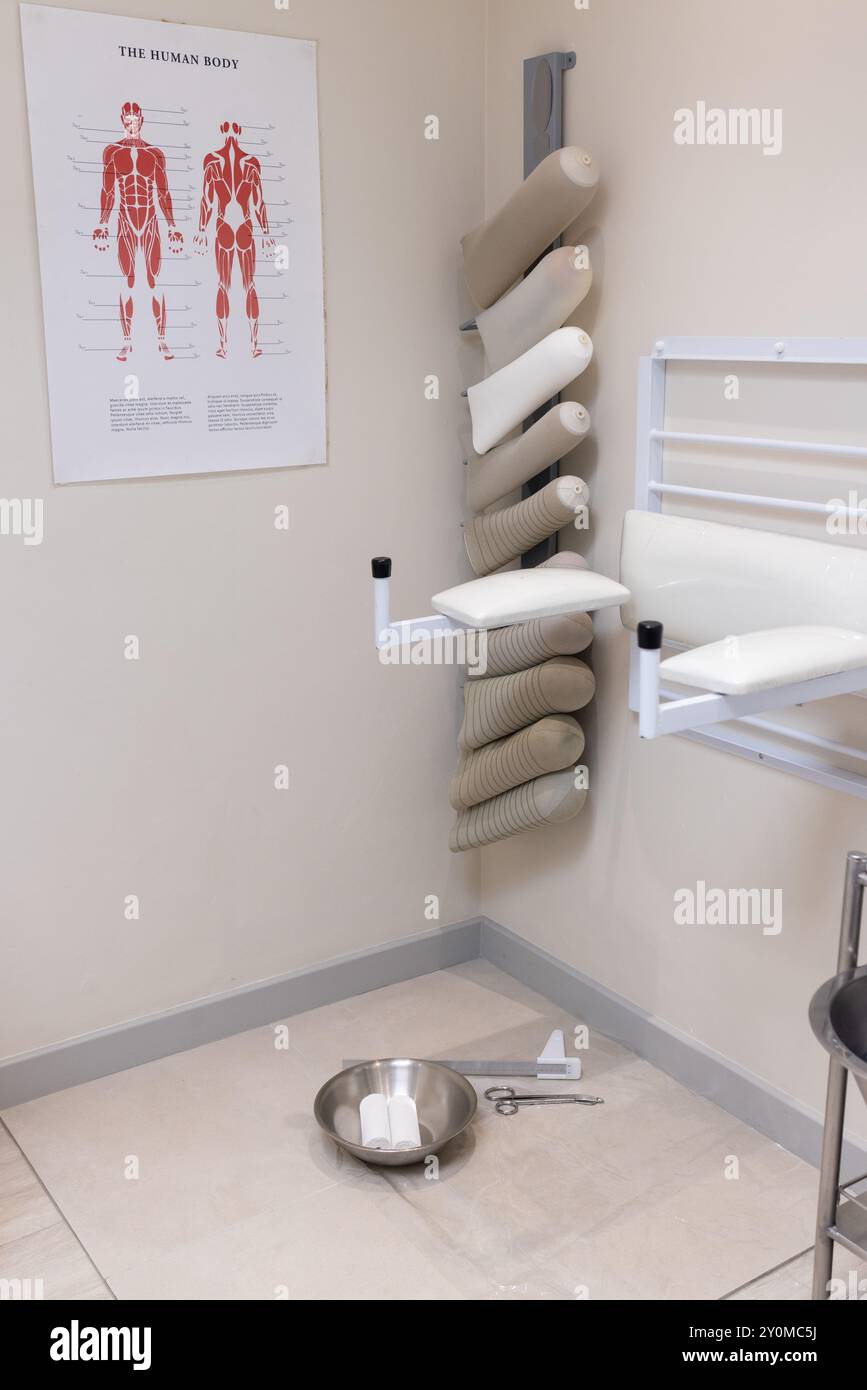 Prosthetic lab with tools and materials for creating artificial limbs ...