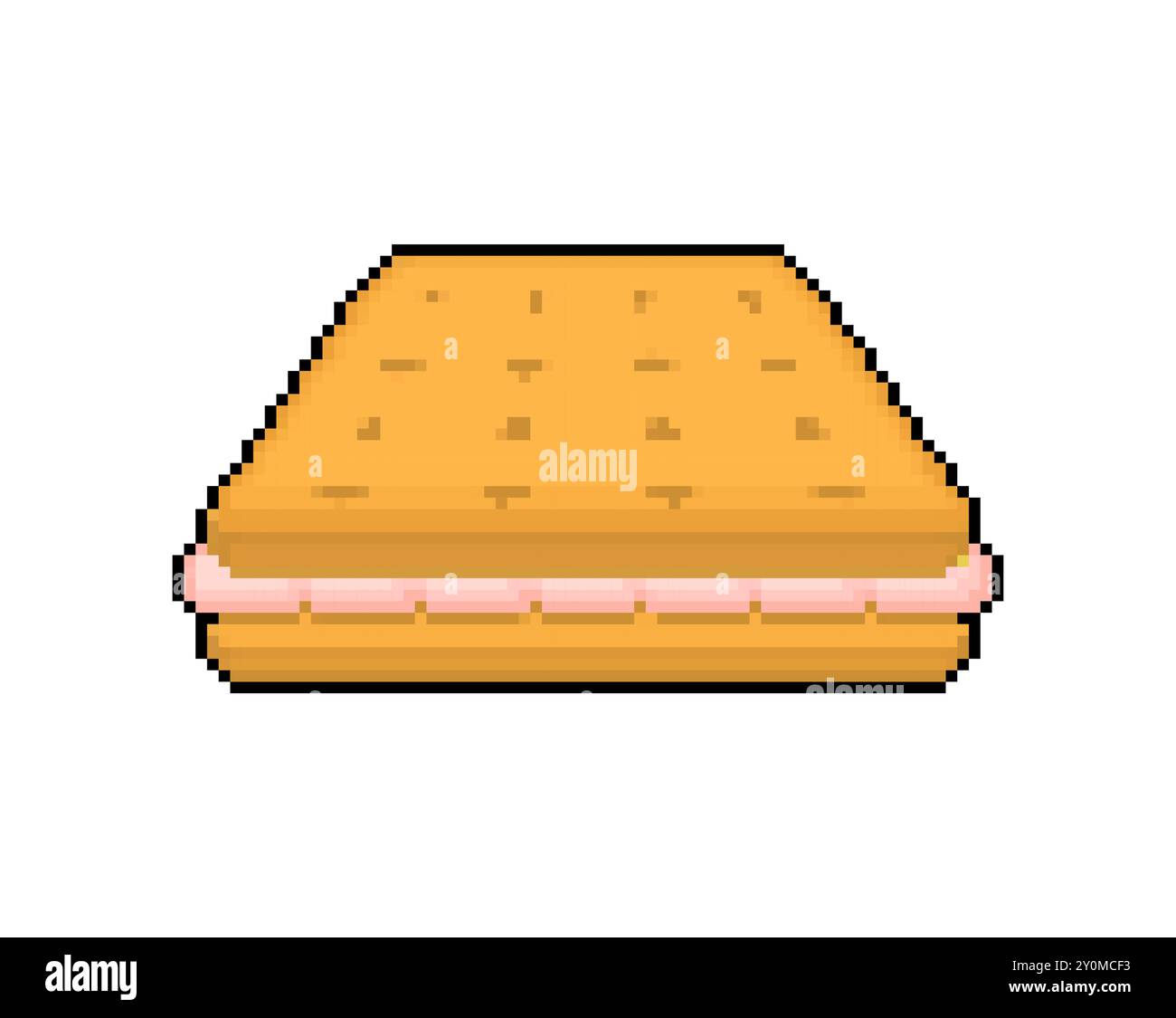 Cookies with filling pixel art. 8 bit Chocolate cookies with cream ...