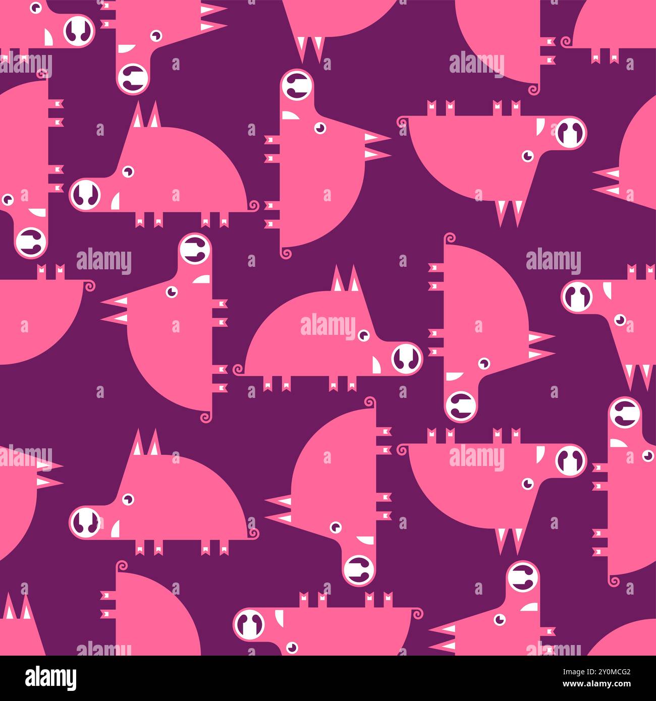 pig pattern seamless. Cute hog background. Baby fabric texture Stock ...