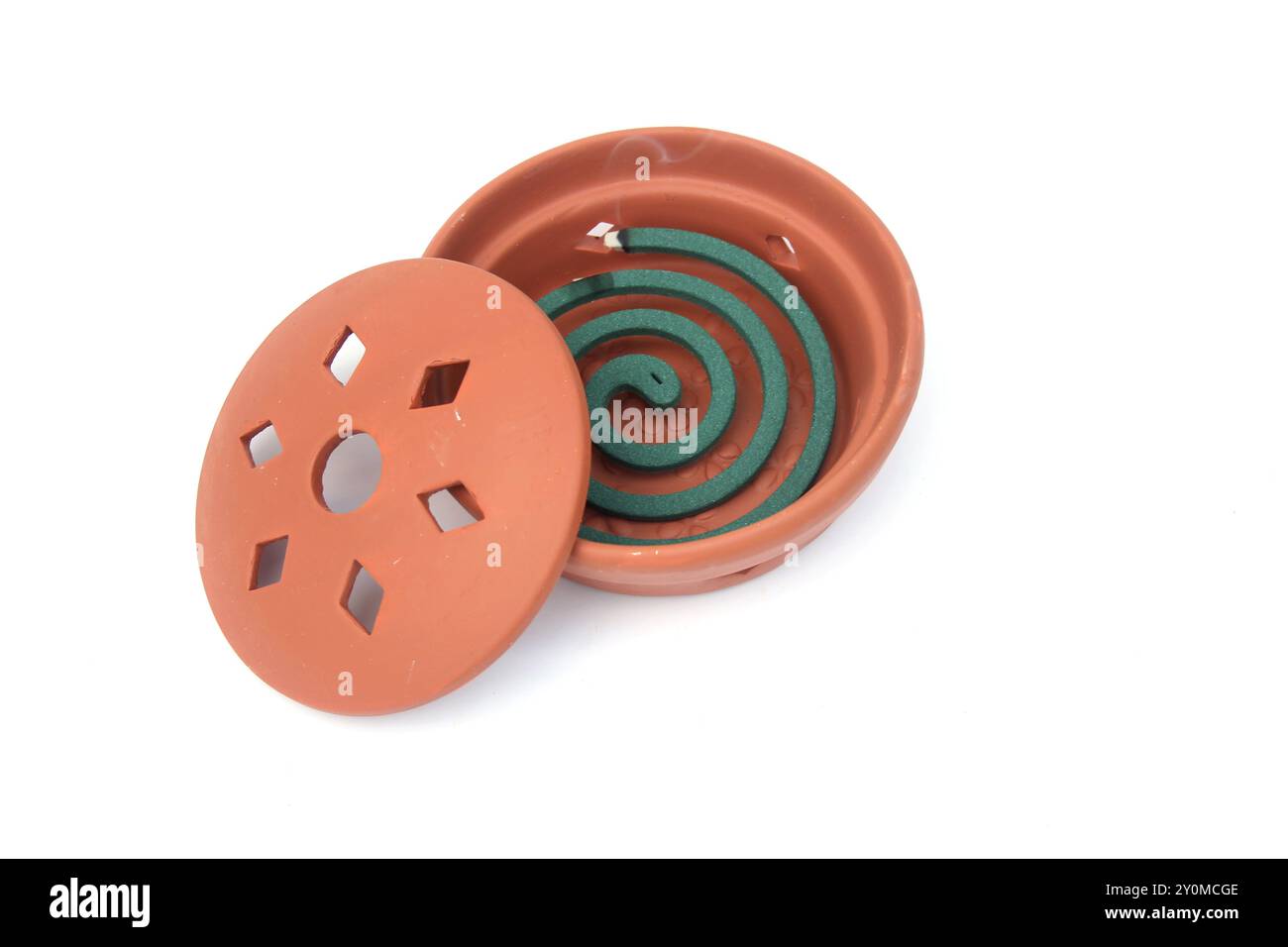 Mosquito and Flying Insect Repelling Coils on White Background Stock ...