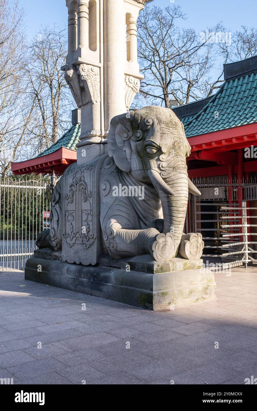 Elephant Sculpture outside Berlin Zoo Berlin Germany Stock Photo - Alamy