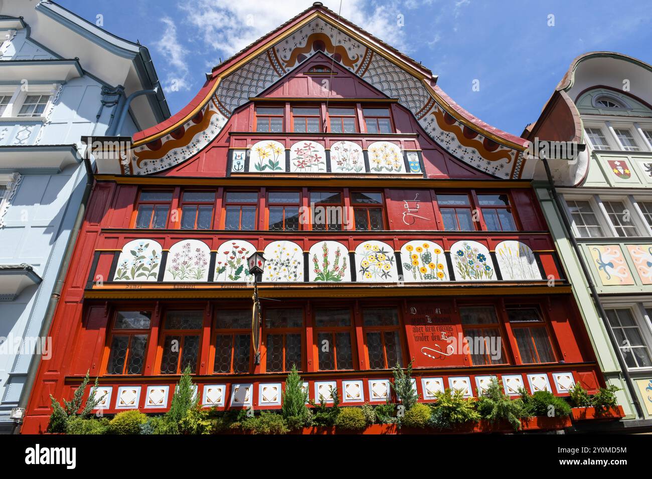 Appenzell, Switzerland - July 2024: traditional houses of Appenzell on ...