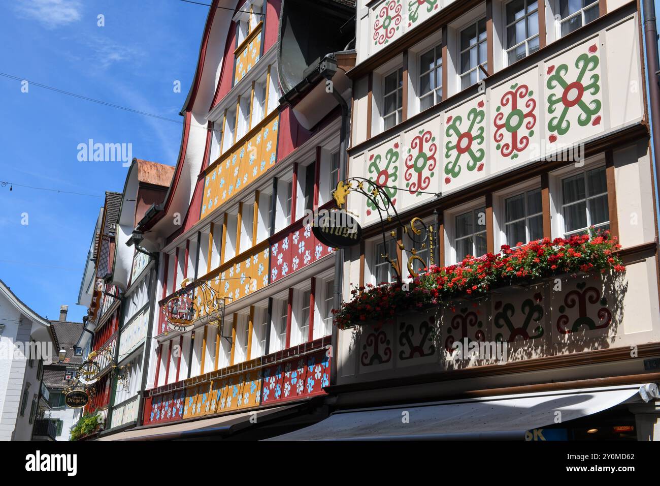 Appenzell, Switzerland - July 2024: traditional houses of Appenzell on ...