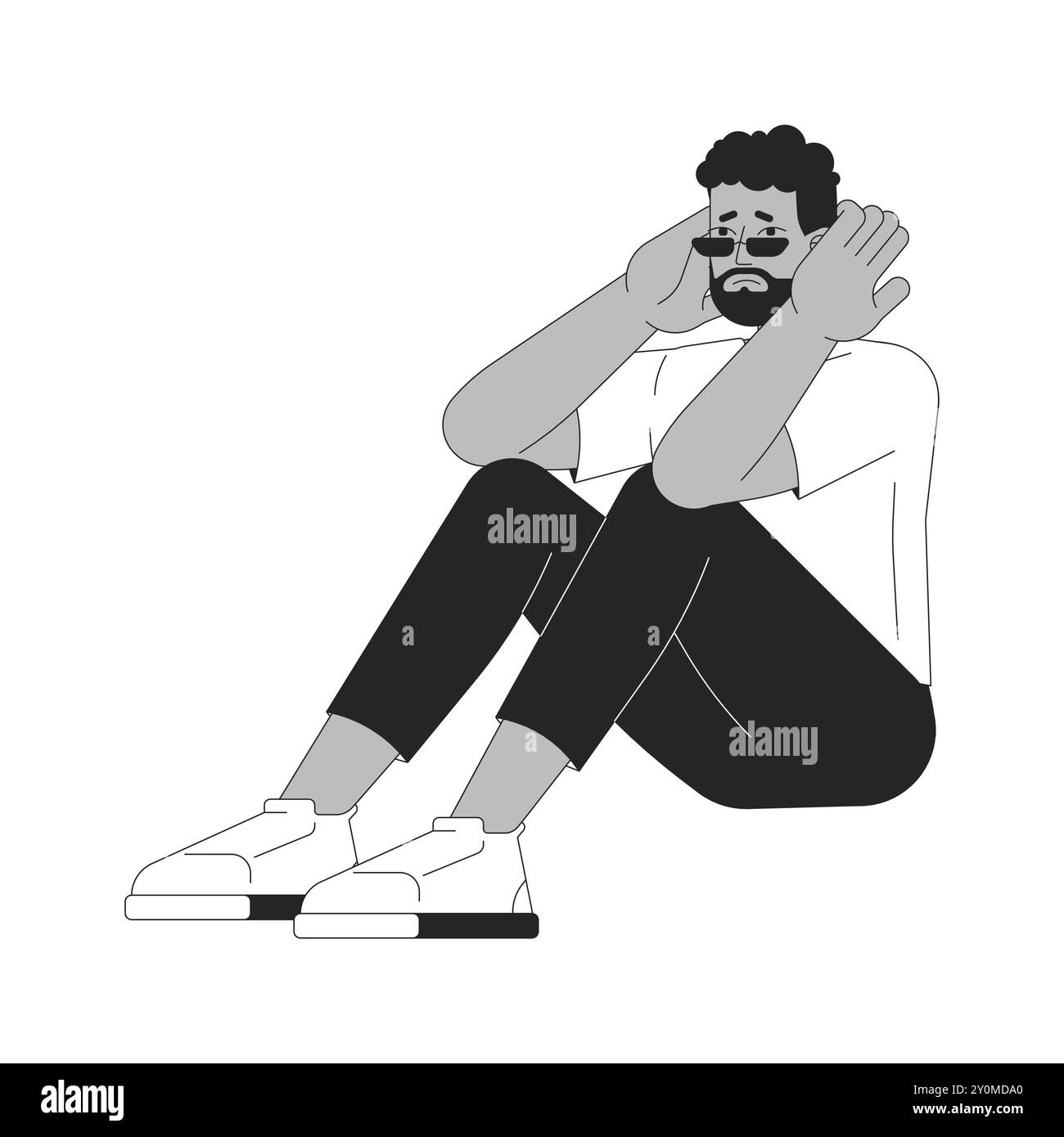 American anxious Stock Vector Images - Alamy