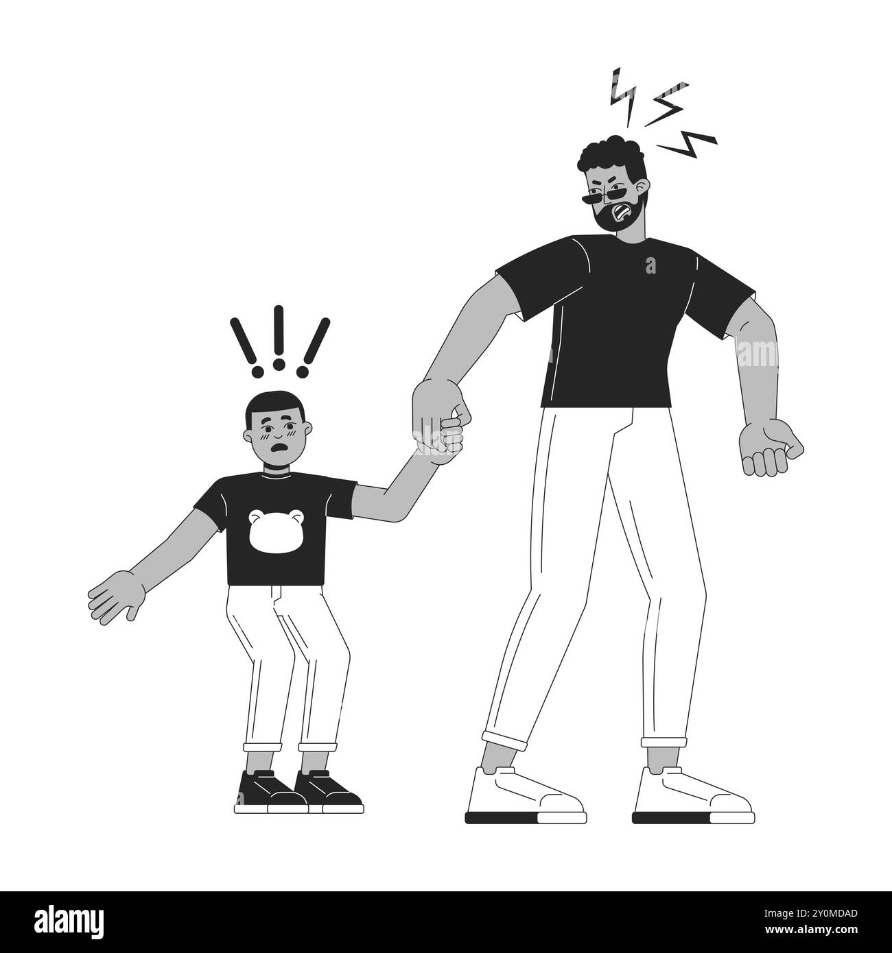 Cartoon angry dad hi-res stock photography and images - Alamy