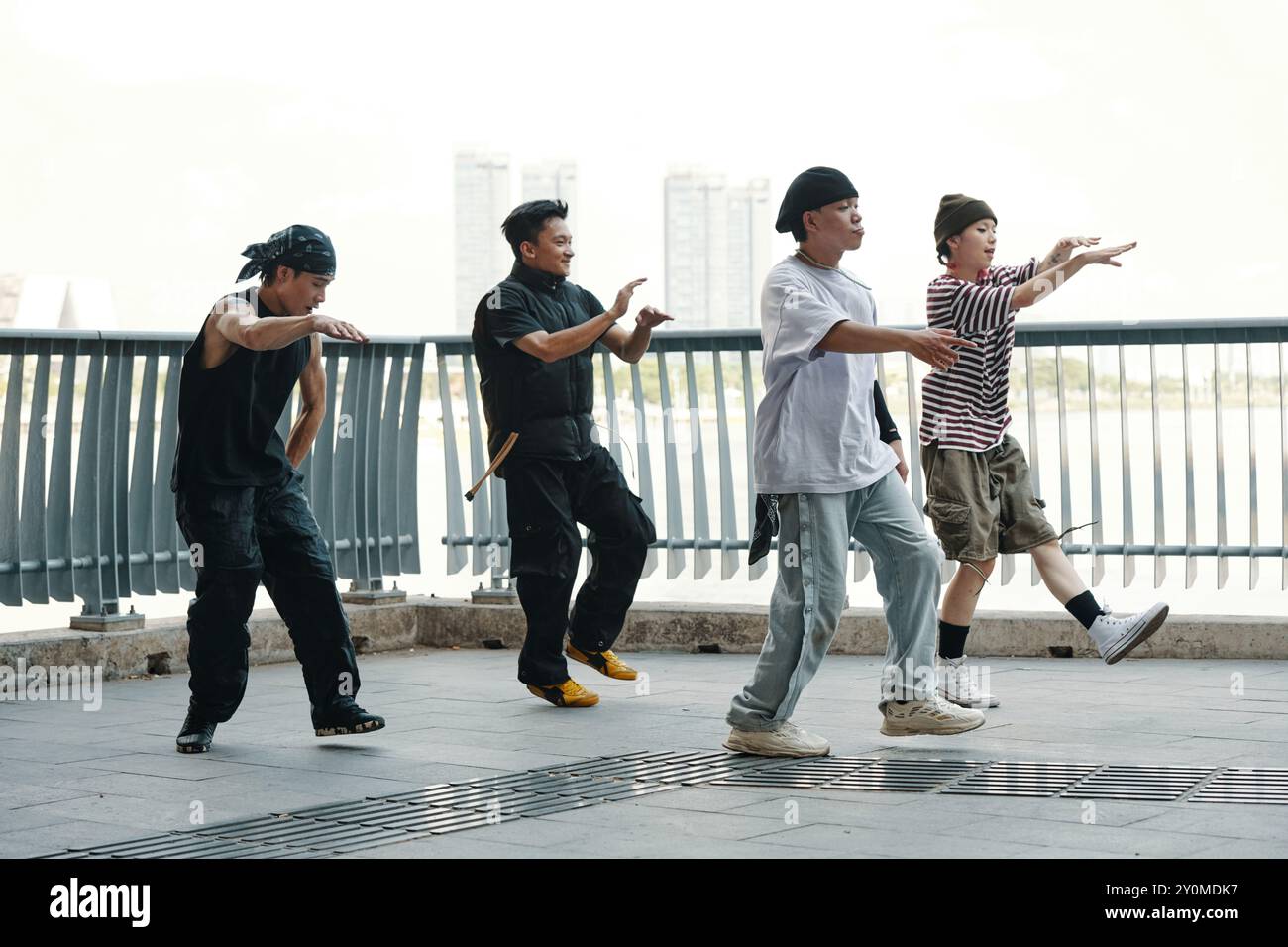 Young Men Performing Dance Moves Outdoors Stock Photo - Alamy