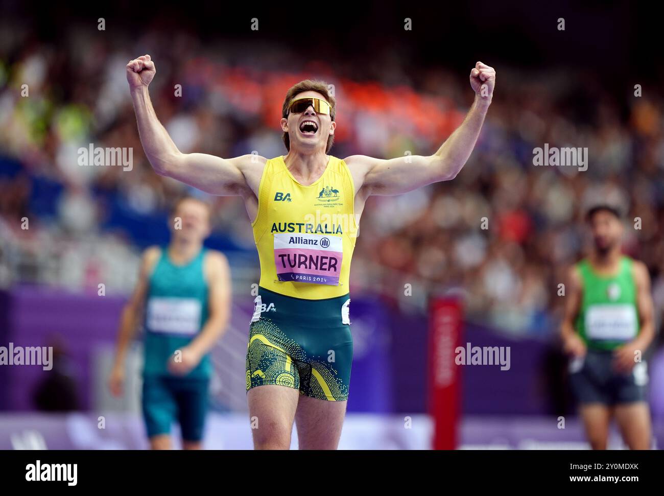 Australia's James Turner celebrates winning the Men's 400m T36 Final at ...