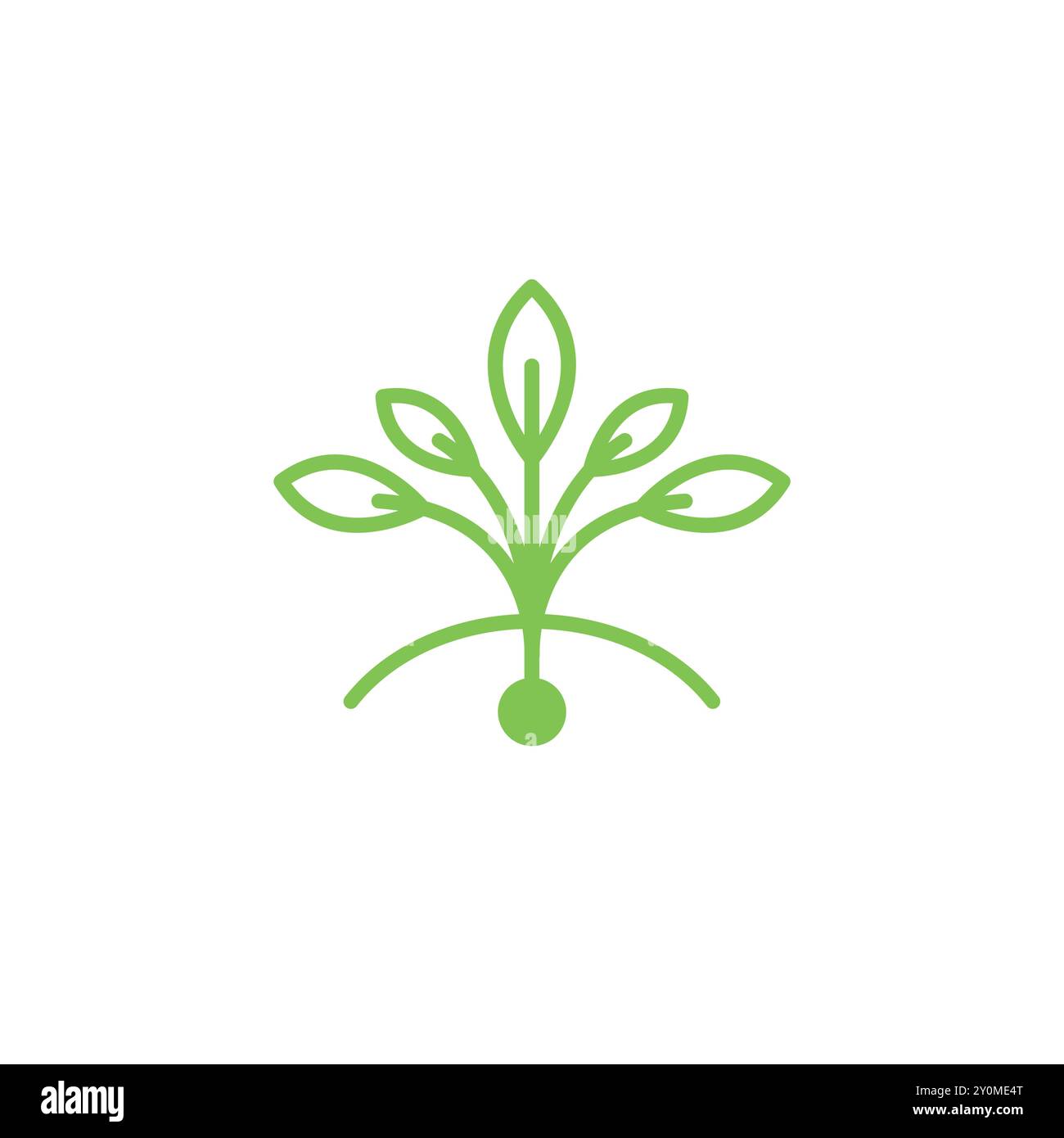 Tree Growth Logo Vector. Organic Leaf Logo Stock Vector Image & Art - Alamy