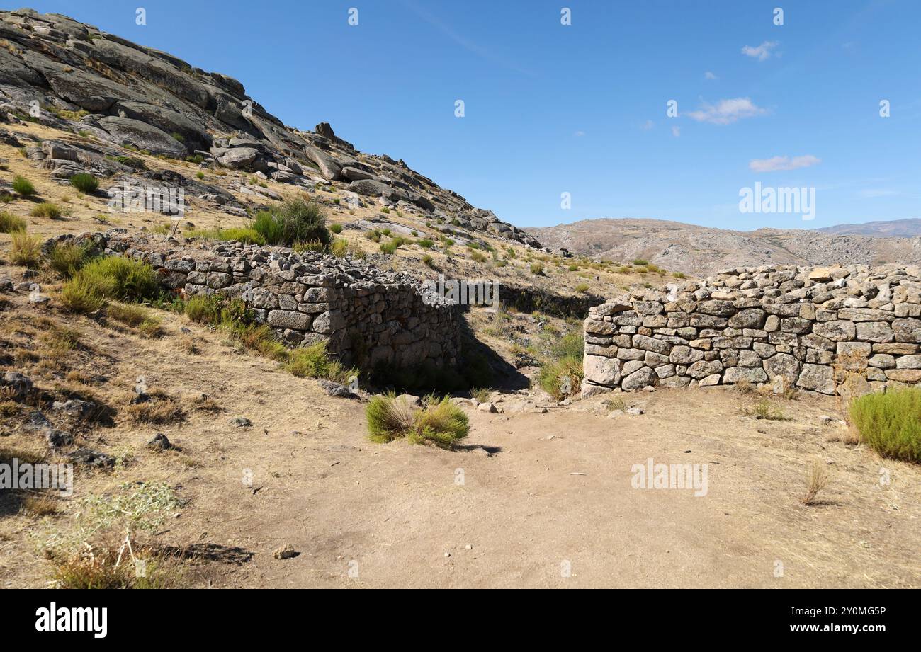 The Celtic settlement called Fort of Ulaca in Sierra de la Paramera ...