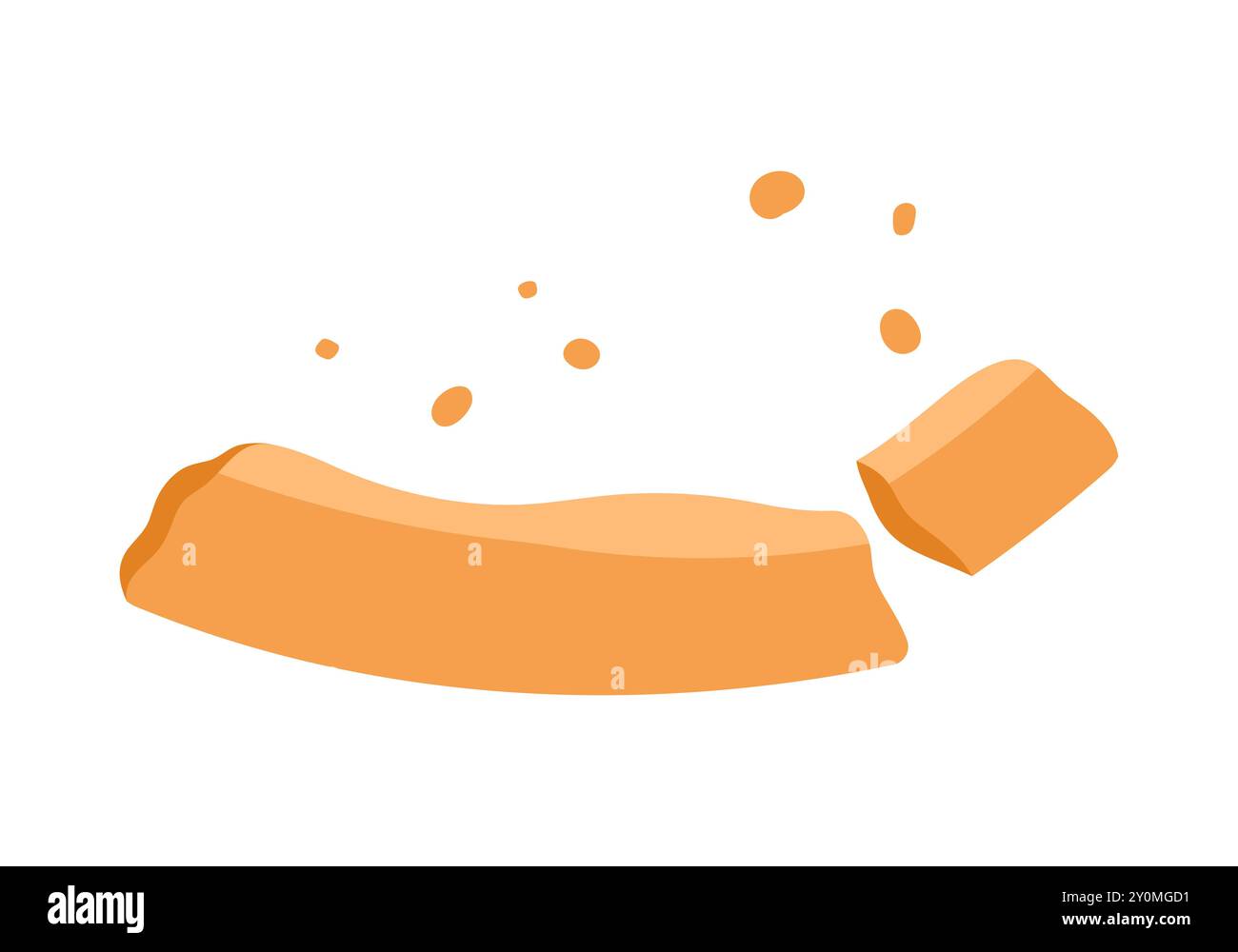 Crust and crumbs from slice of pizza after eating, eaten fast food ...