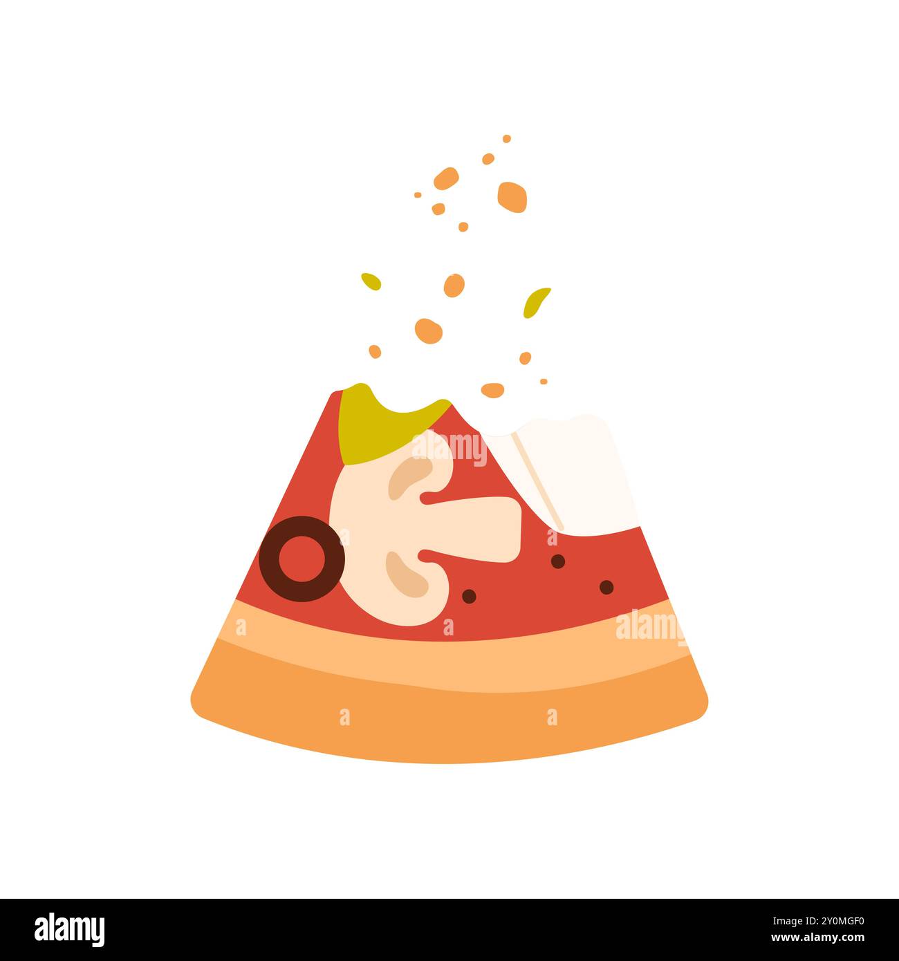 Pizza slices disappearing when bite and eat, fast food eating vector ...