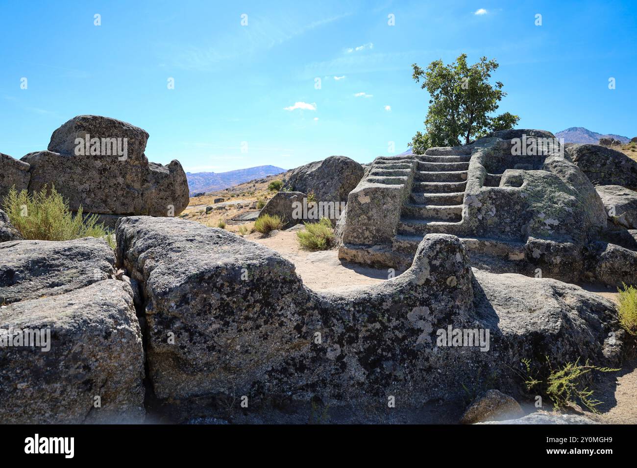 Sacrificial Altar in The Celtic settlement called Fort of Ulaca in ...