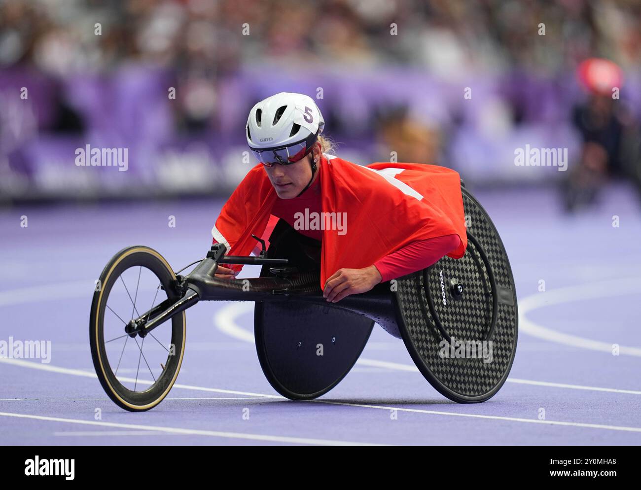 September 03 2024: Catherine Debrunner of Switzerland celebrates ...