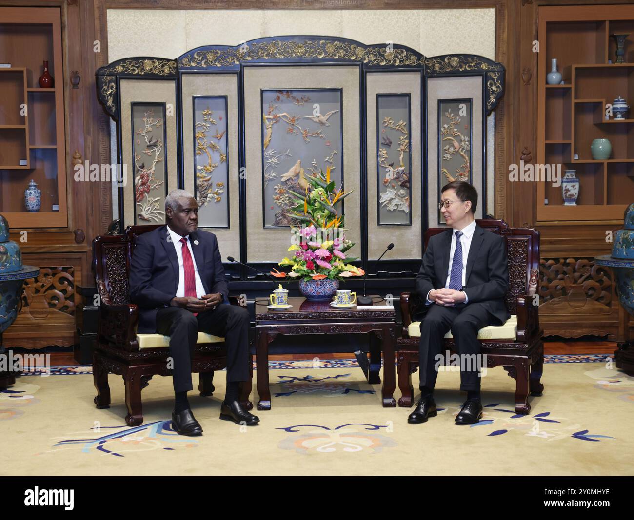 Beijing, China. 3rd Sep, 2024. Chinese Vice President Han Zheng meets ...