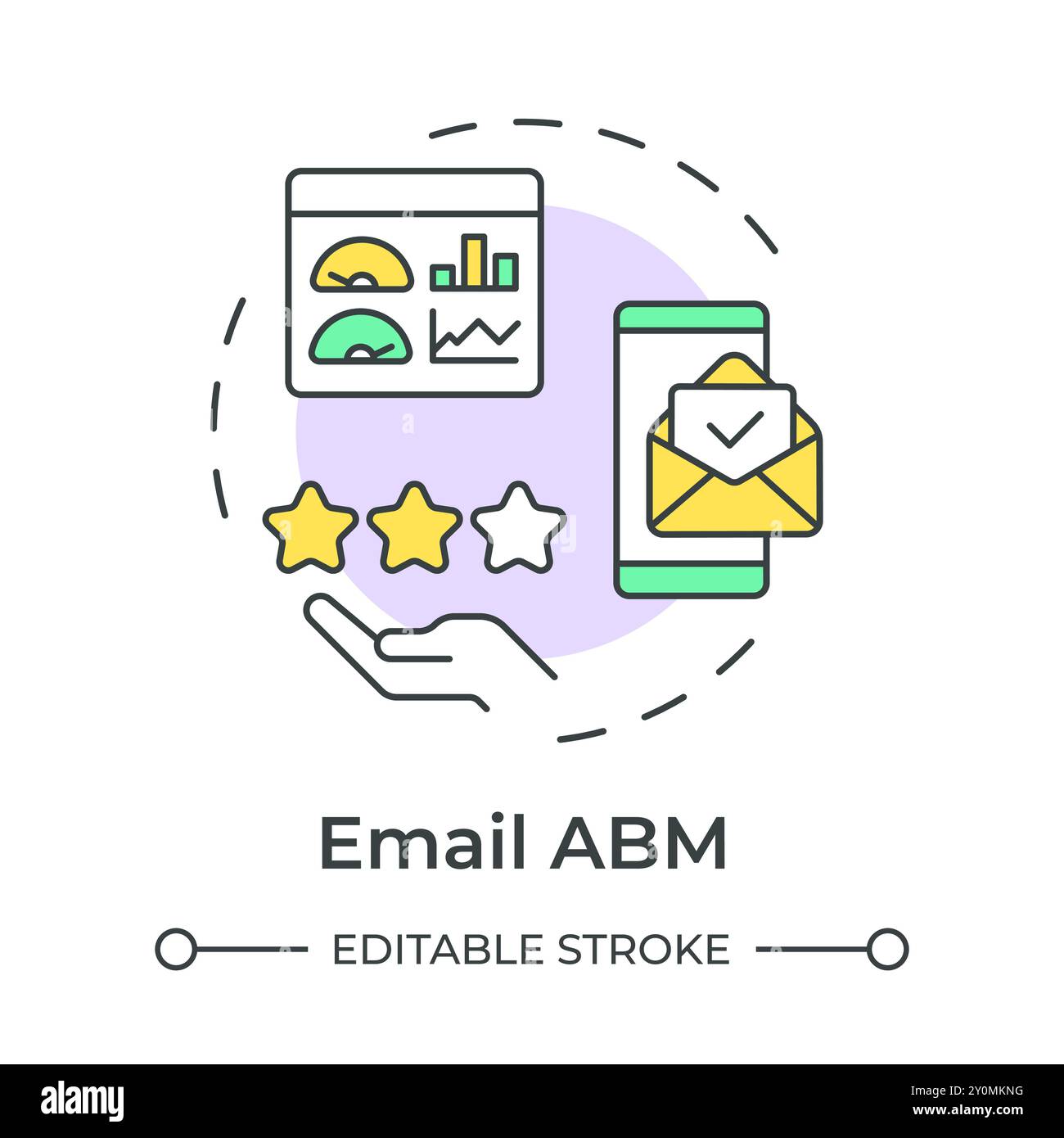 Email abm multi color concept icon Stock Vector Image & Art - Alamy