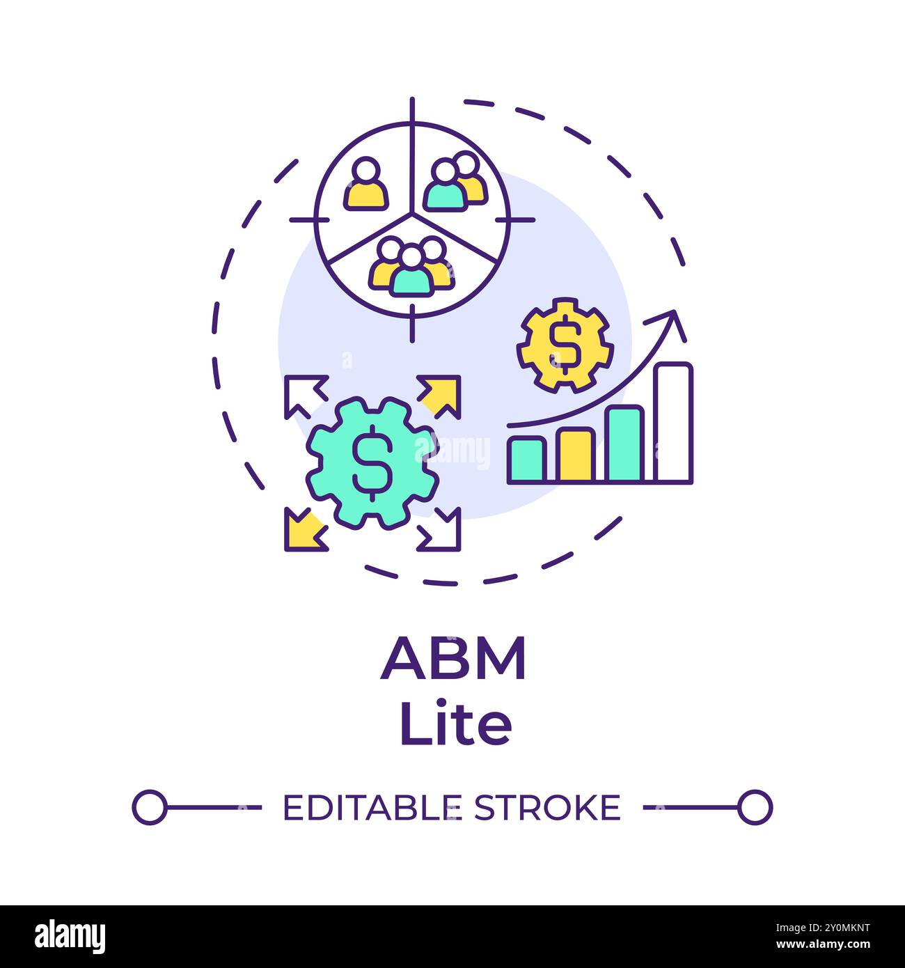 ABM lite multi color concept icon Stock Vector Image & Art - Alamy