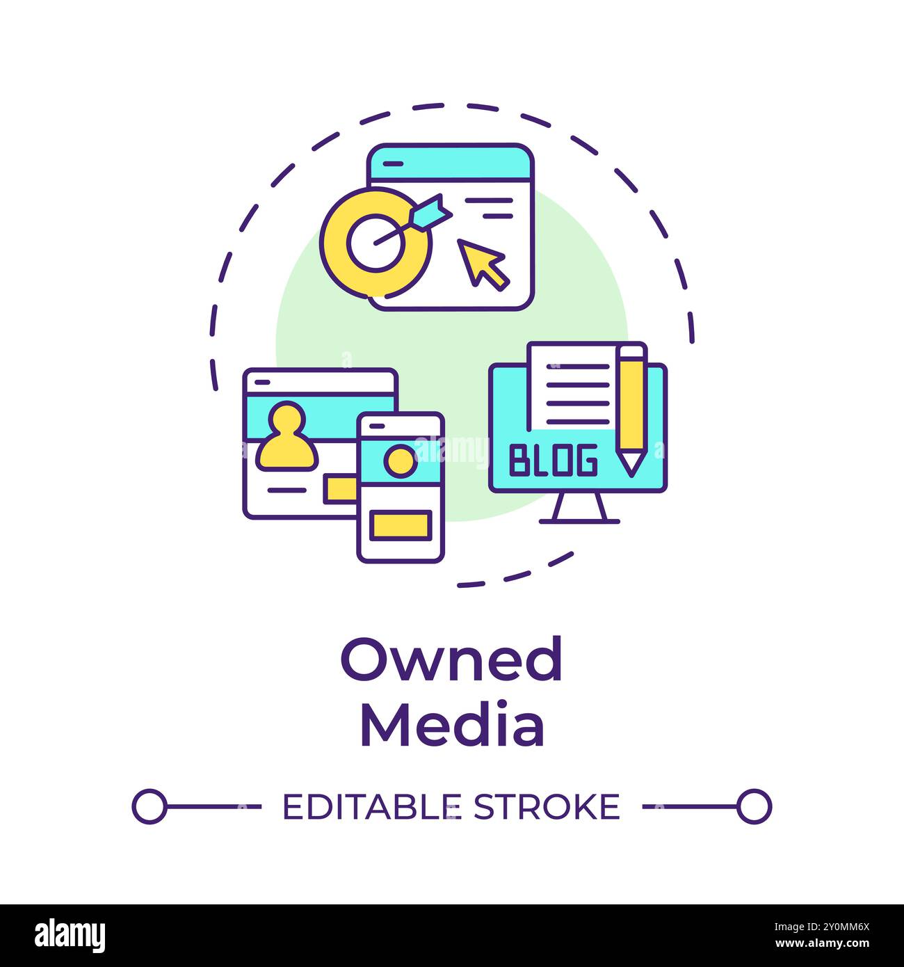 Owned media Stock Vector Images - Alamy