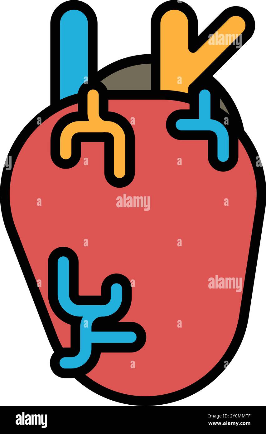 Cartoon character heart heart anatomy hi-res stock photography and ...