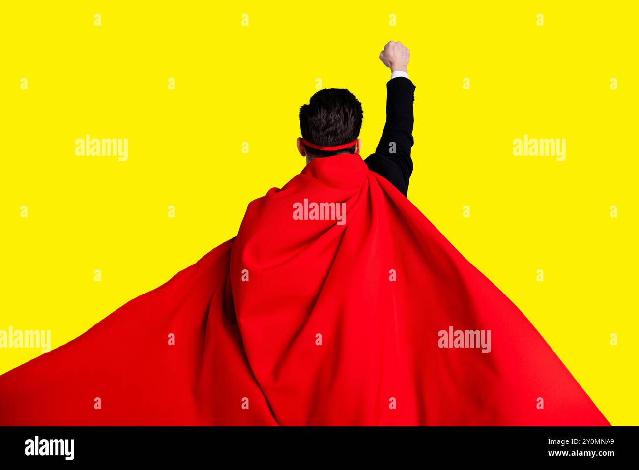 Close up back rear behind view photo hiding facial expression he him ...