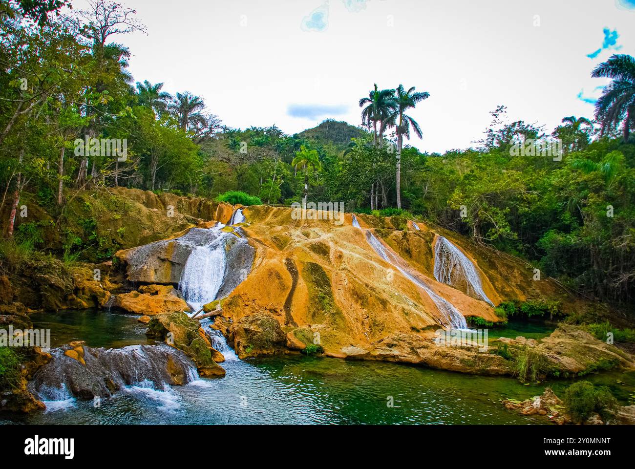 Sendero reino de las aguas waterfall in mountain park on Cuba Stock ...