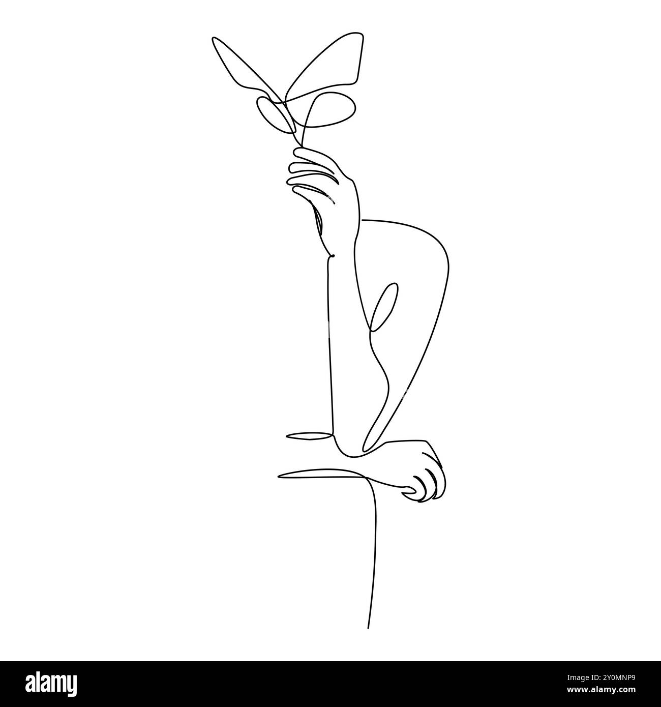 Woman profile female beauty concept. Line drawing vector illustration ...