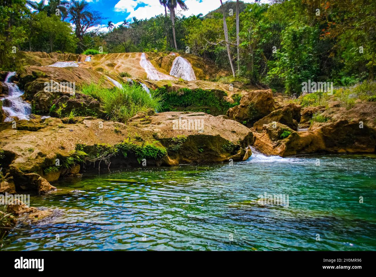 Sendero reino de las aguas waterfall in mountain park on Cuba Stock ...