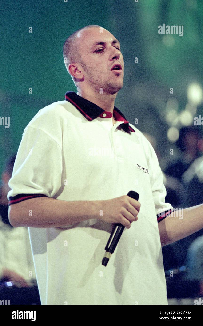 Milan Italy 10/03/1999: Neffa , Italian singer, during the television ...