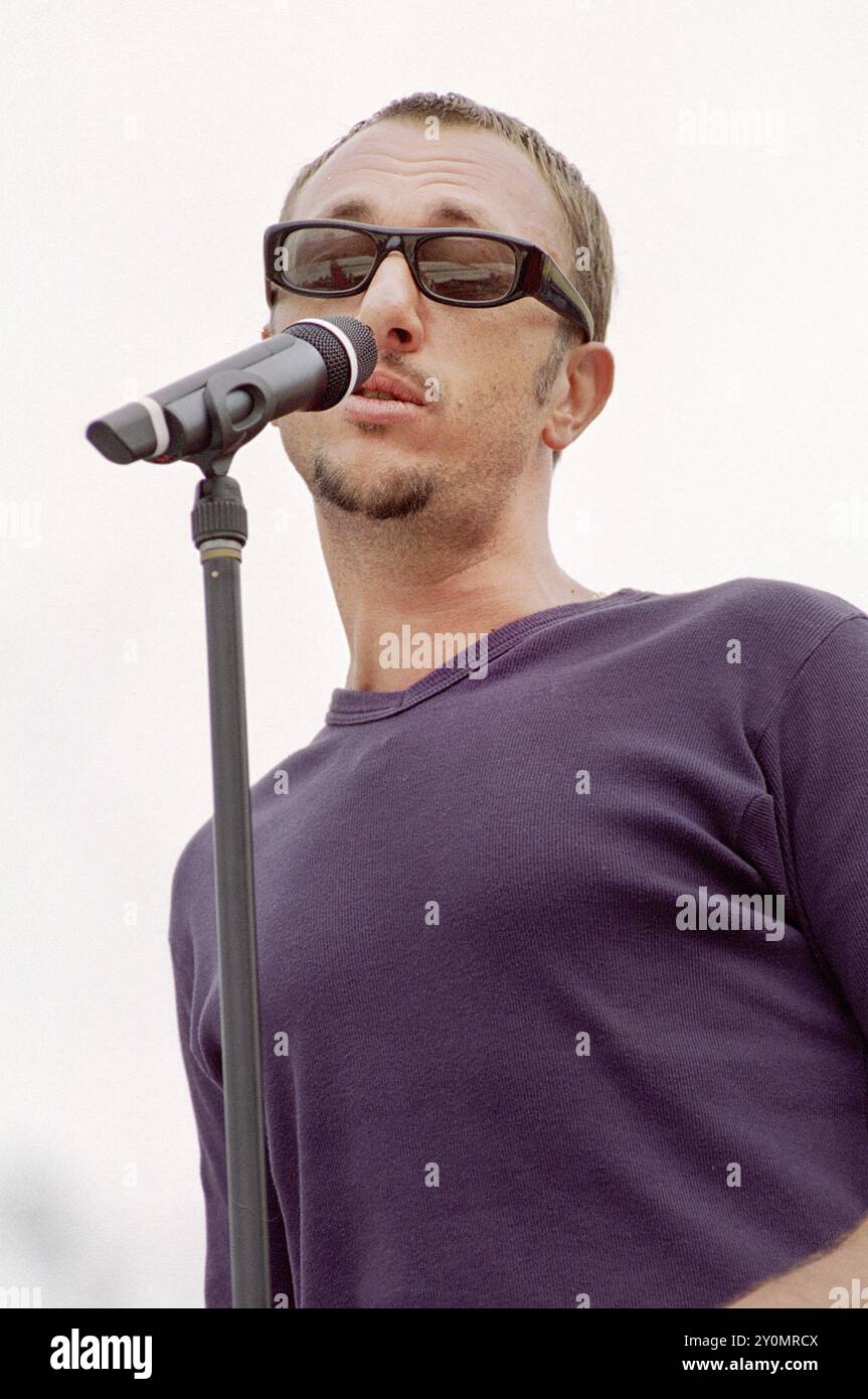 Verona Italy 08/09/2001: Neffa , Italian singer, during the television ...