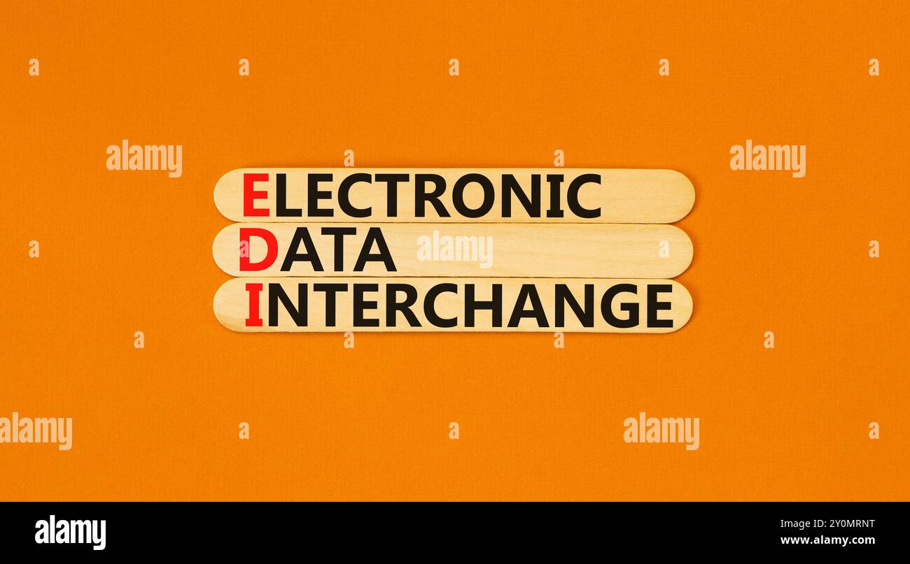 EDI electronic data interchange symbol. Concept words EDI electronic ...