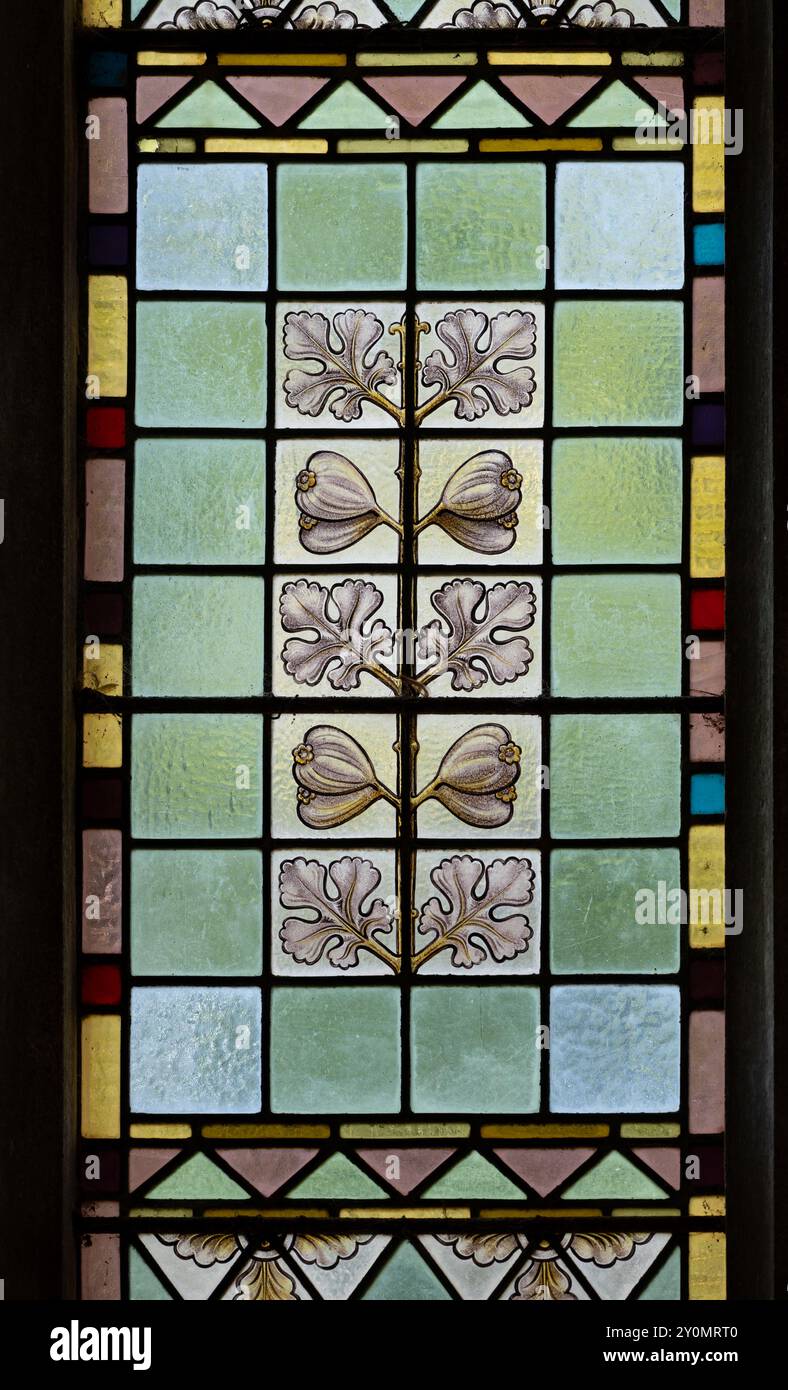 Stained glass in Holy Trinity Church, Teigh, Rutland, England, UK Stock ...