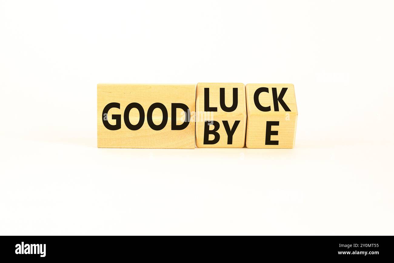 Good luck or goodbye symbol. Concept words Good luck or Goodbye on ...