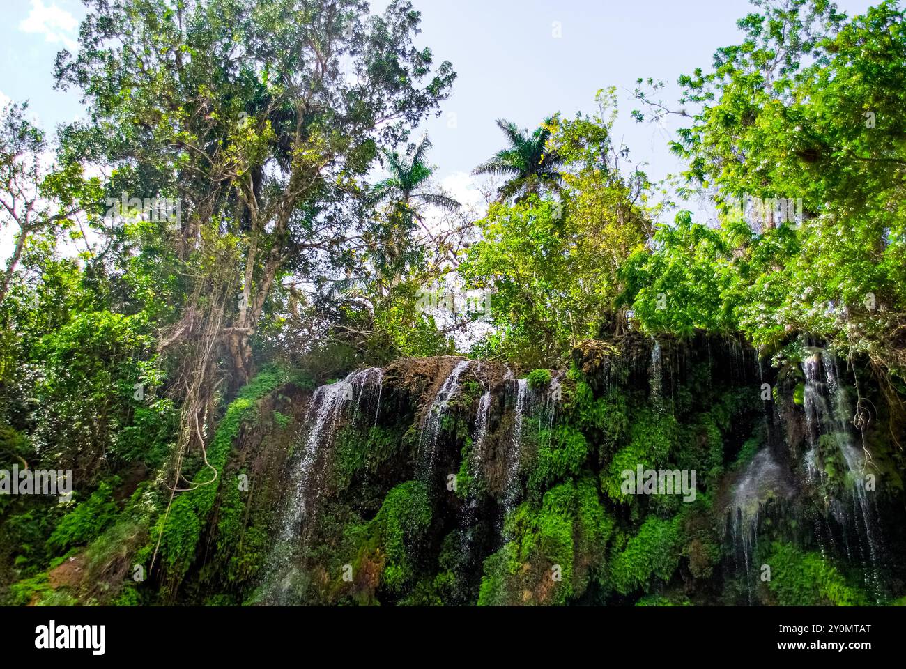 Sendero reino de las aguas waterfall in mountain park on Cuba Stock ...