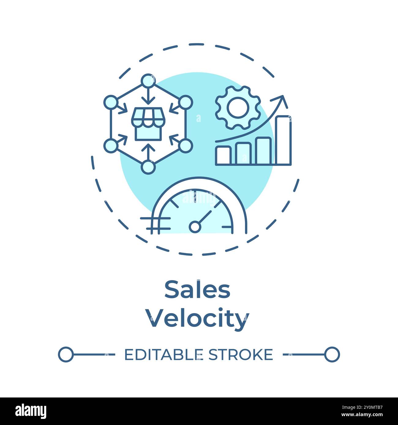 Sales velocity soft blue concept icon Stock Vector Image & Art - Alamy