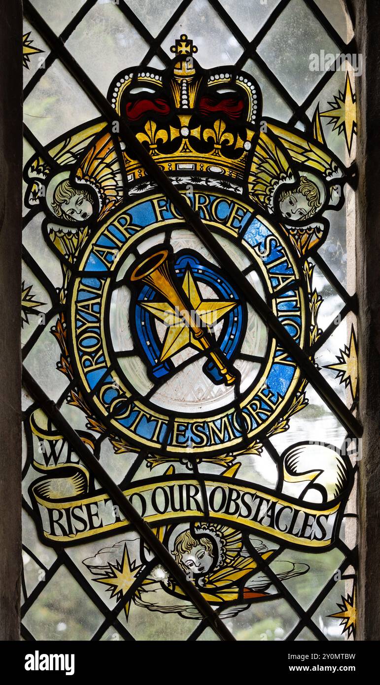 RAF Station Cottesmore stained glass, St. Nicholas Church, Cottesmore ...