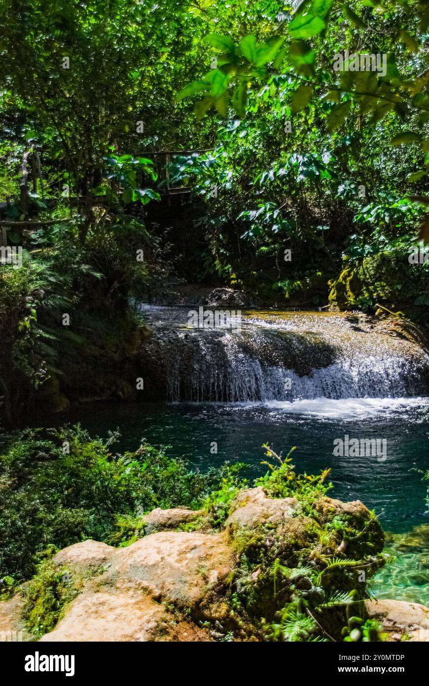 Sendero reino de las aguas waterfall in mountain park on Cuba Stock ...