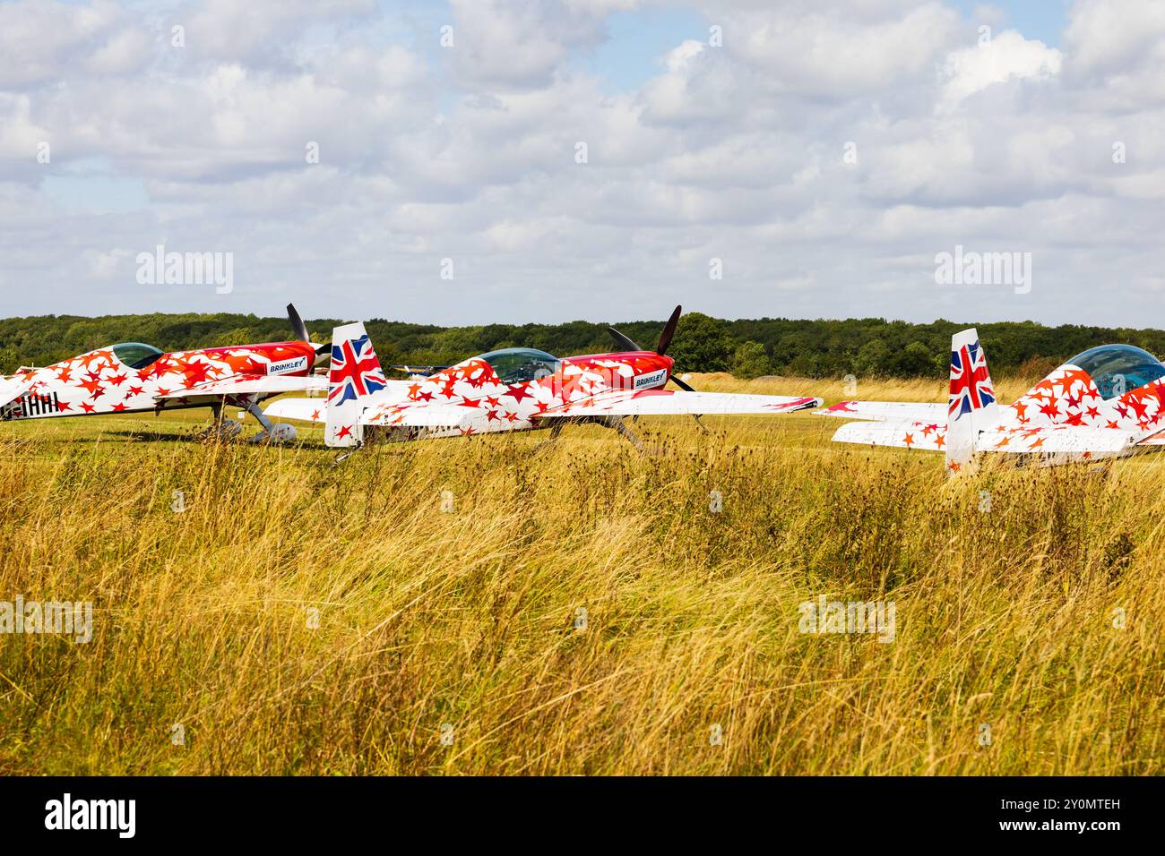 Global Stars aerobatic team Extra EA300SC aircraft parked at Little ...