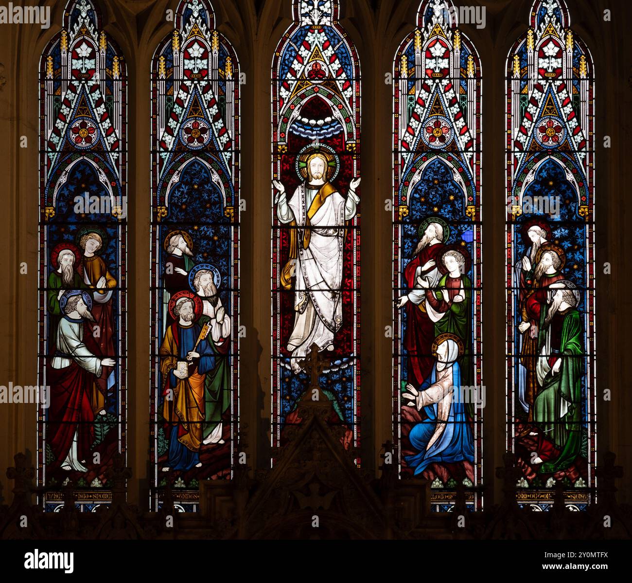 The east window, All Saints Church, Oakham, Rutland, England, UK Stock ...