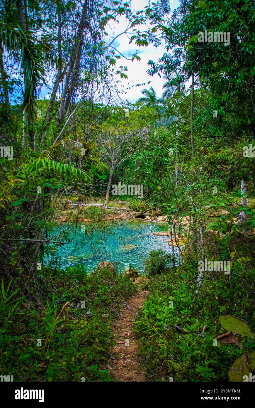 Sendero reino de las aguas waterfall in mountain park on Cuba Stock ...