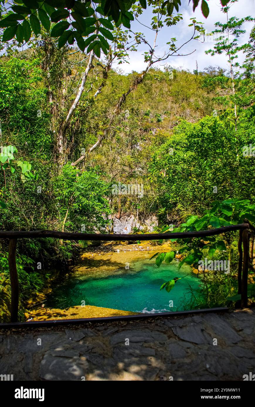 Sendero reino de las aguas waterfall in mountain park on Cuba Stock ...