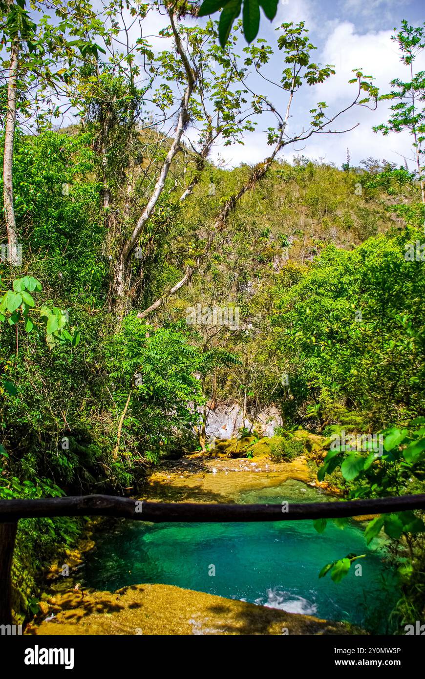 Sendero reino de las aguas waterfall in mountain park on Cuba Stock ...