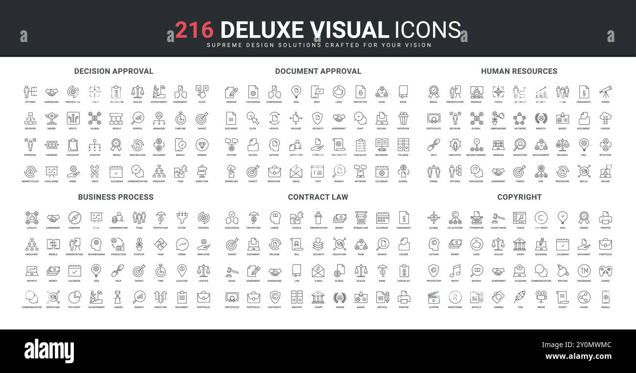 Business process and contract, document approval and law guarantee line ...