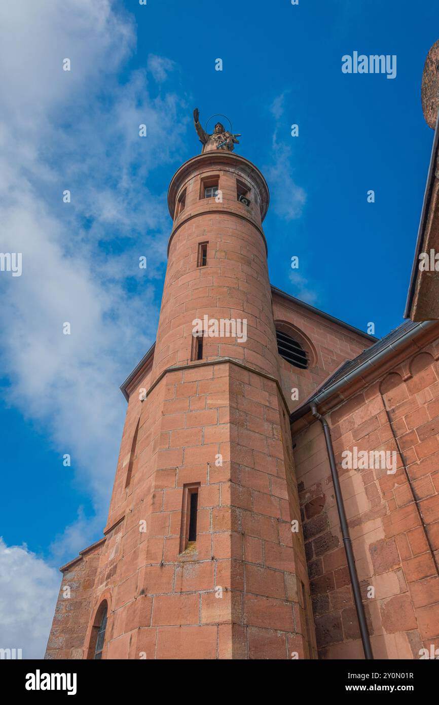 Ottrott, France - 05 August 2024: The Sanctuary of Mont Sainte Odile, a ...